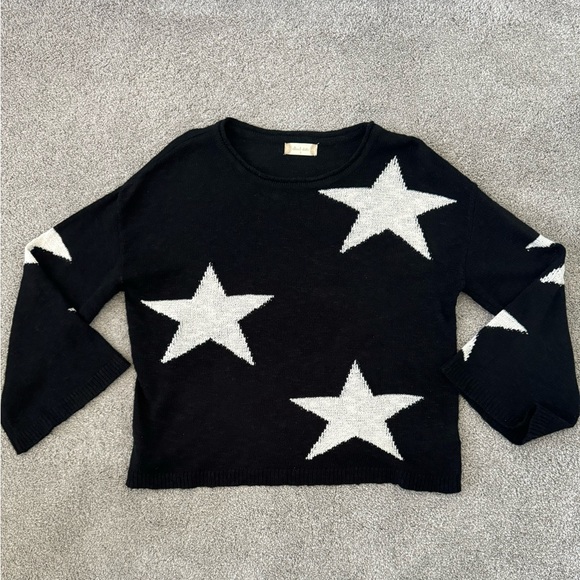 Altar'd State | Sweaters | Alterd State Black And White Star Sweater ...